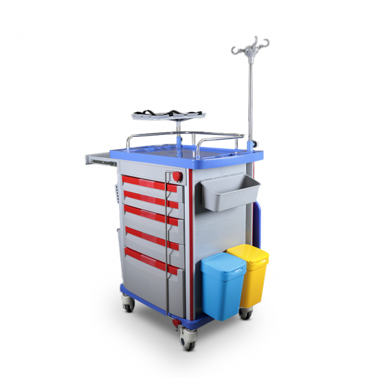 Crash Cart for hospitals and emergency departments - EMERGENCY TROLLEY